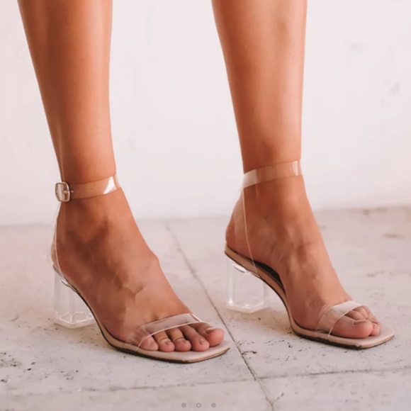 Bellini | Shoes | Bellini Ukiah Heel In Clear Nude | Poshmark
